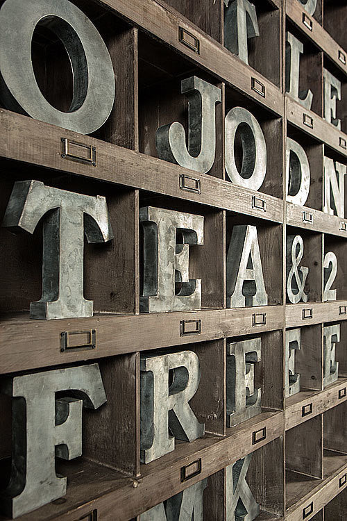 Large Zinc Alphabet – 1900 House and Home