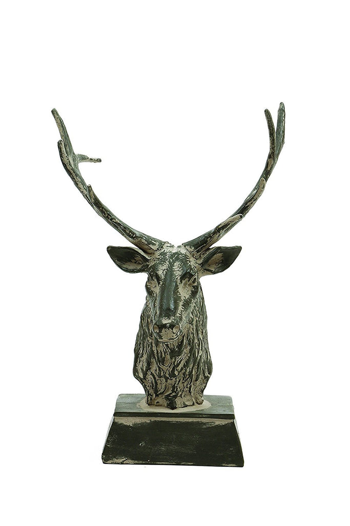Distressed Gray Stag Head – 1900 House and Home