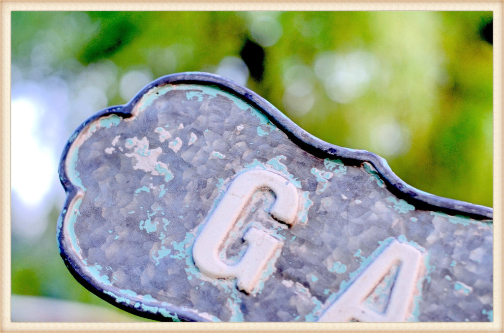 Scalloped Tin Garden Sign – 1900 House and Home